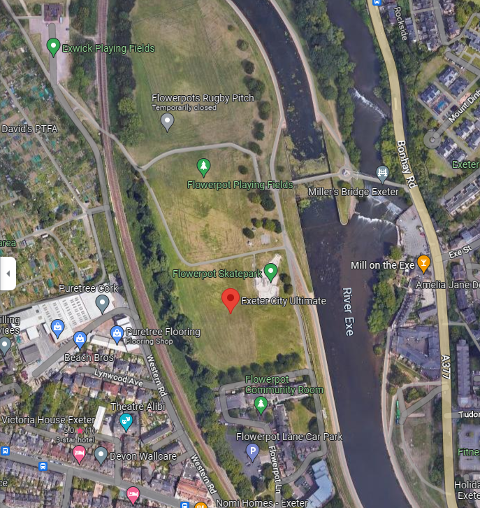 Where to find us – Exeter City Ultimate